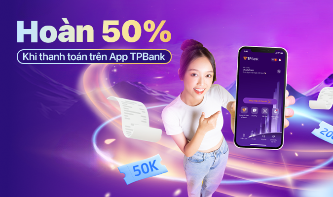 TPBank | Hoàn 50% khi thanh toán với App TPBank