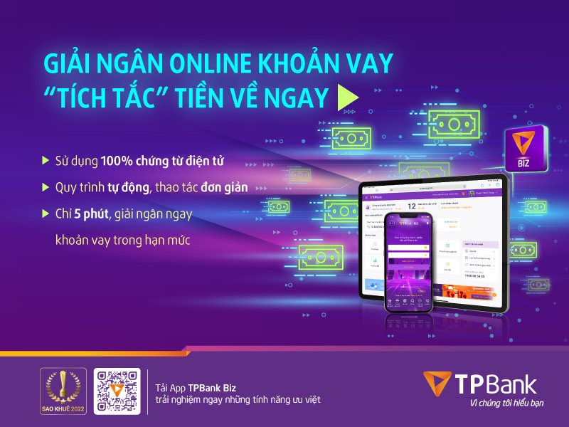 TPBank has just launched the Online Disbursement feature for businesses on the TPBank Biz ...